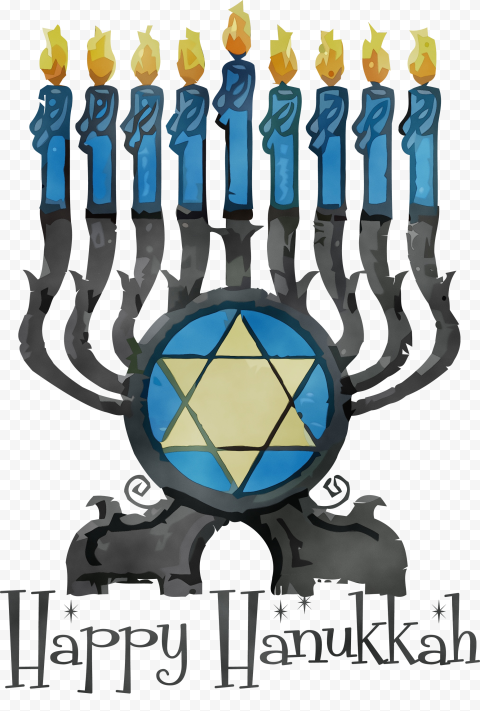 HD Happy Hanukkah Jewish Festival Logo PNG | Citypng