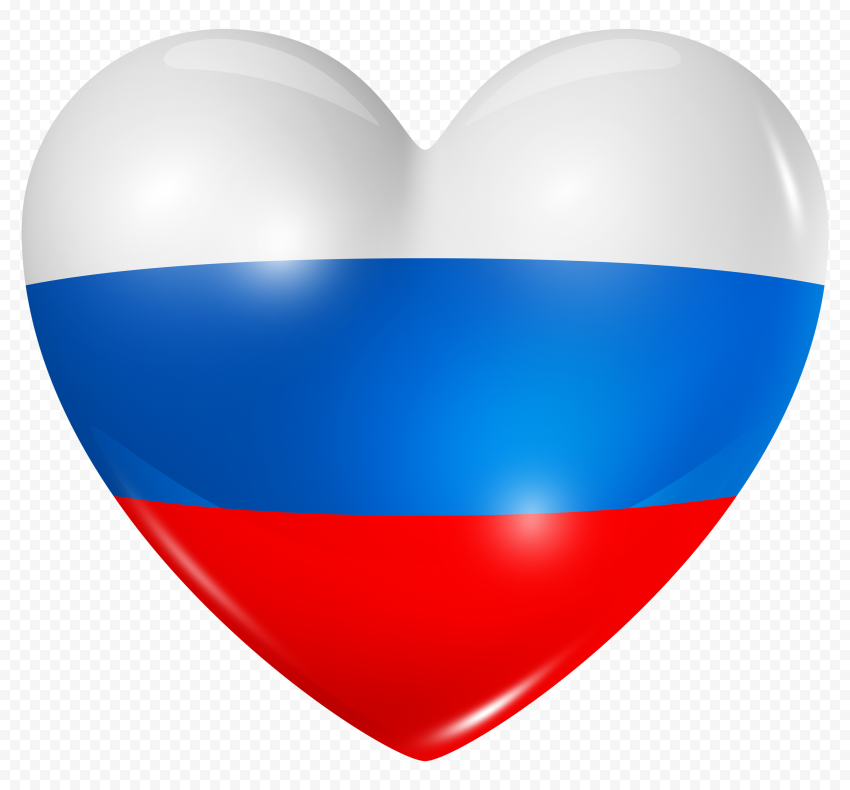 HD I Love Russia Flag In Heart Shape PNG | Citypng