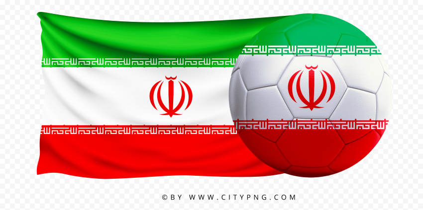 HD Iran Iranian Flag With Soccer Football Ball PNG | Citypng