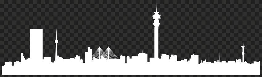 HD Johannesburg City White Silhouette PNG | Citypng