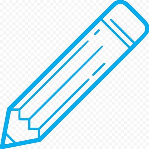 HD Light blue Outline Angle Pencil Icon PNG | Citypng