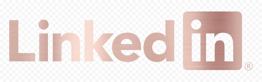 HD Linkedin Rose Gold Text Logo Transparent Background | Citypng