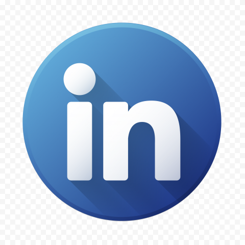 HD Blue Round Circle Linkedin Button Icon PNG | Citypng