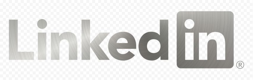 HD Linkedin Silver Grey Text Logo Transparent Background | Citypng