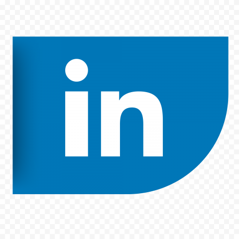 HD Linkedin Top Left Ribbon Button Icon PNG | Citypng