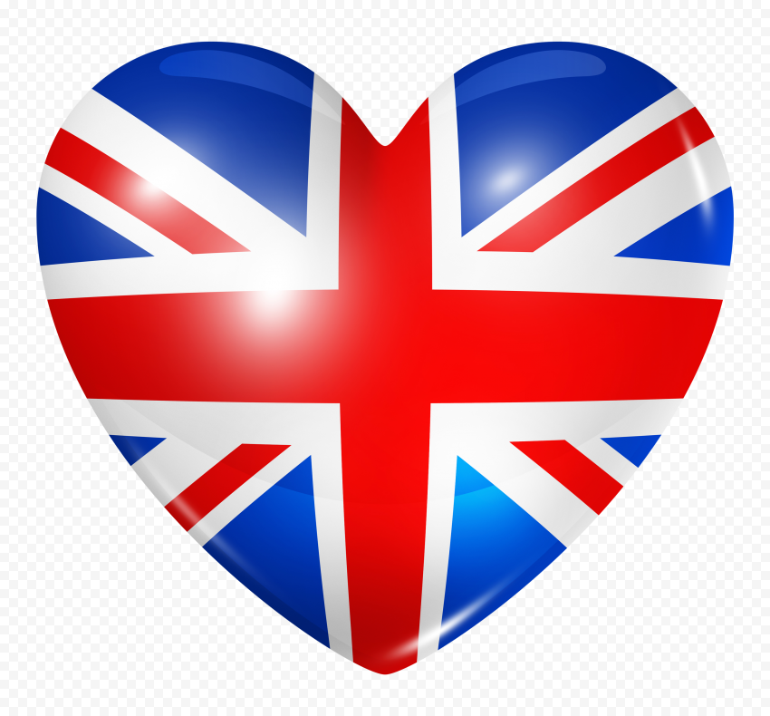 HD Love United Kingdom Flag Heart Shape PNG | Citypng