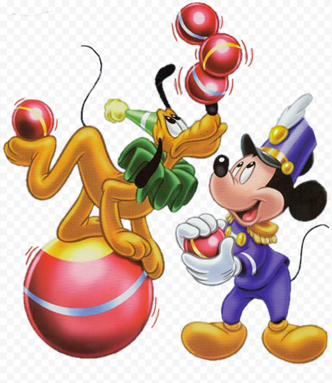 HD Mickey Mouse and Pluto Circus PNG | Citypng