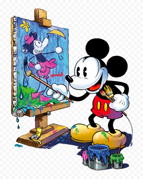 HD Mickey Mouse Artist Cartoon Character PNG | Citypng