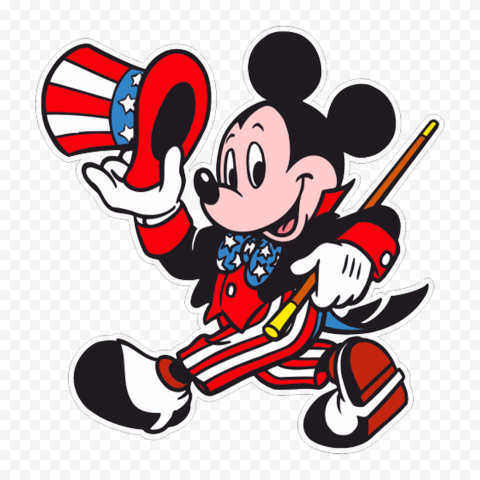 HD Mickey Mouse Patriotic Cartoon Character PNG | Citypng