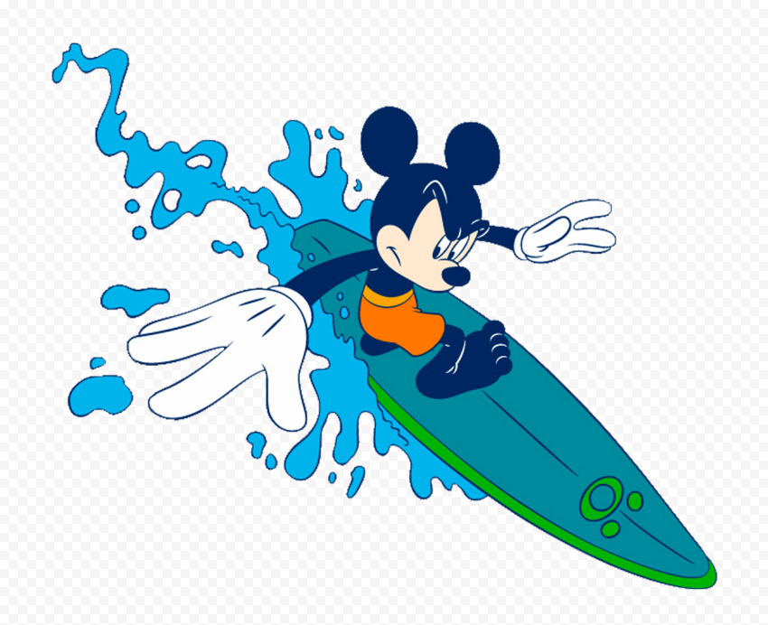 HD Mickey Mouse Surfing Transparent PNG | Citypng