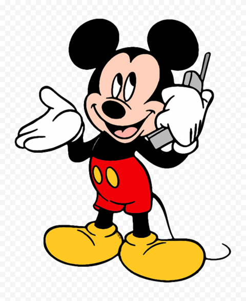 HD Mickey Mouse Talking Mobile Phone PNG | Citypng