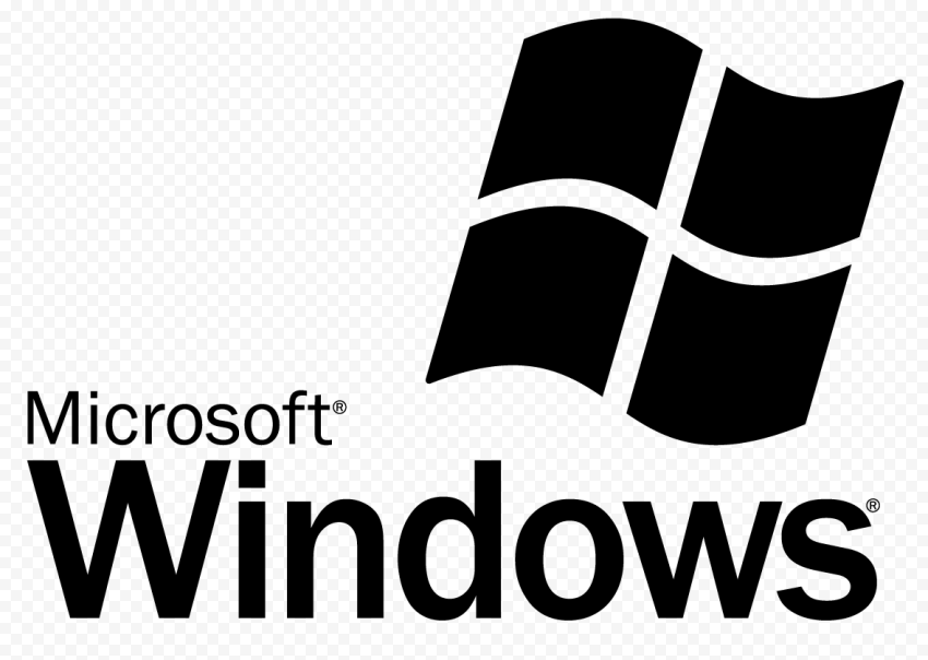 HD Microsoft Windows Black Logo PNG | Citypng