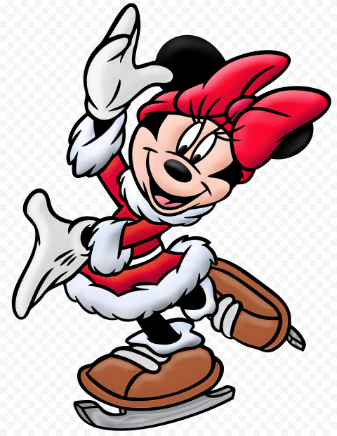 HD Minnie Mouse Ice Skating Shoes PNG | Citypng