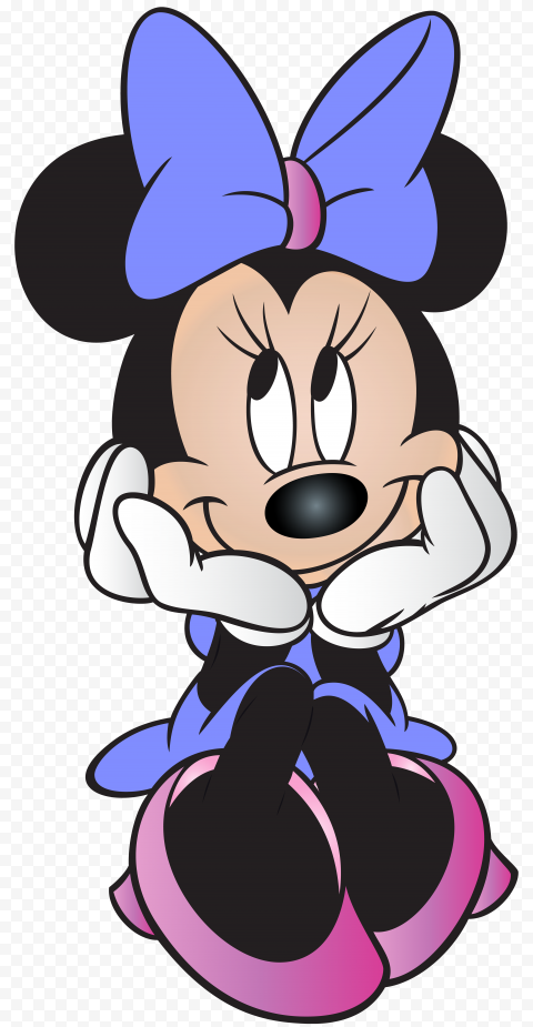 HD Minnie Mouse Purple Dress Cute Pose PNG | Citypng