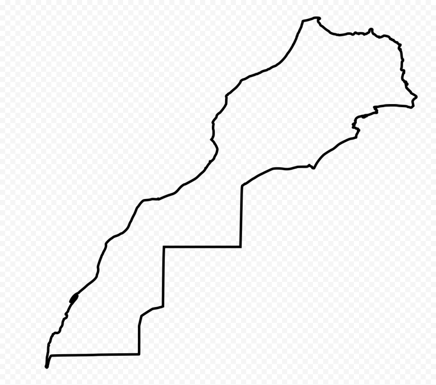 HD Morocco Map Outline PNG | Citypng