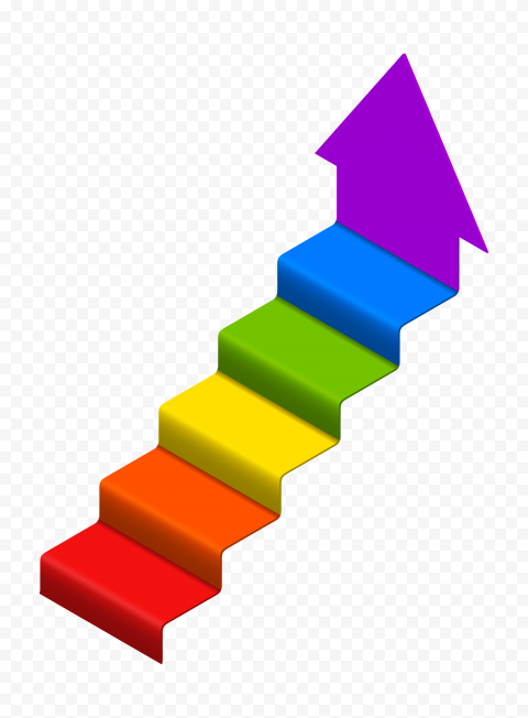 HD Orange Up Stairs Arrow PNG | Citypng