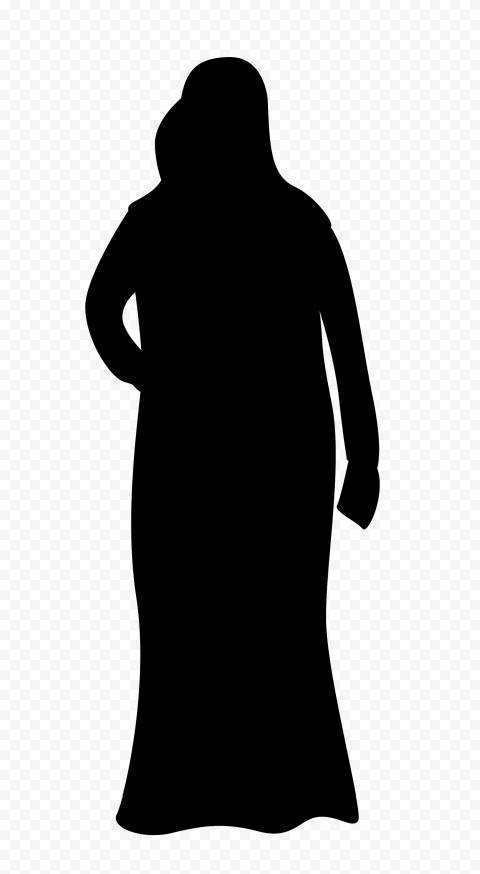 HD Muslim Arabic Woman Black Silhouette PNG | Citypng