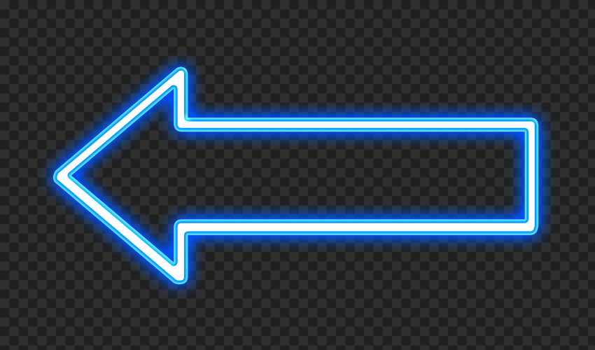 HD Neon Arrow Blue Left Icon PNG | Citypng