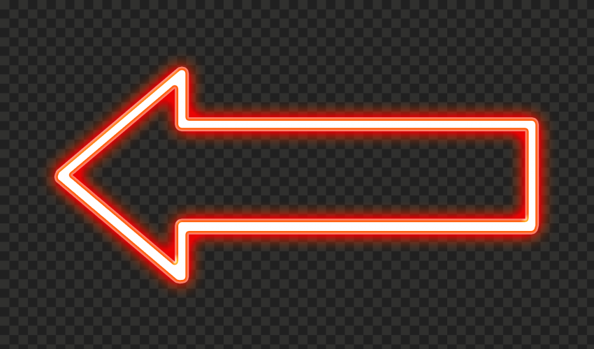 HD Neon Arrow Red Left Icon PNG | Citypng