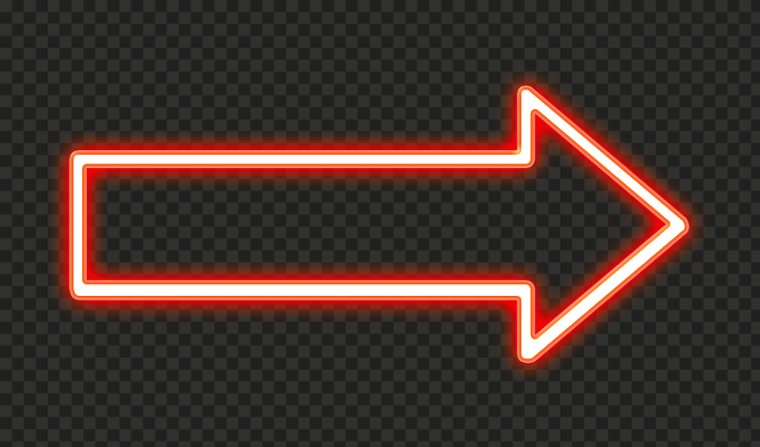 HD Neon Arrow Red Right Icon PNG | Citypng