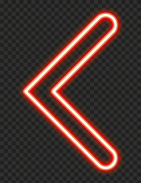 HD Neon Red Arrow Head Left PNG | Citypng