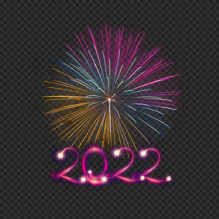 HD New Year 2022 Fireworks Transparent Background | Citypng