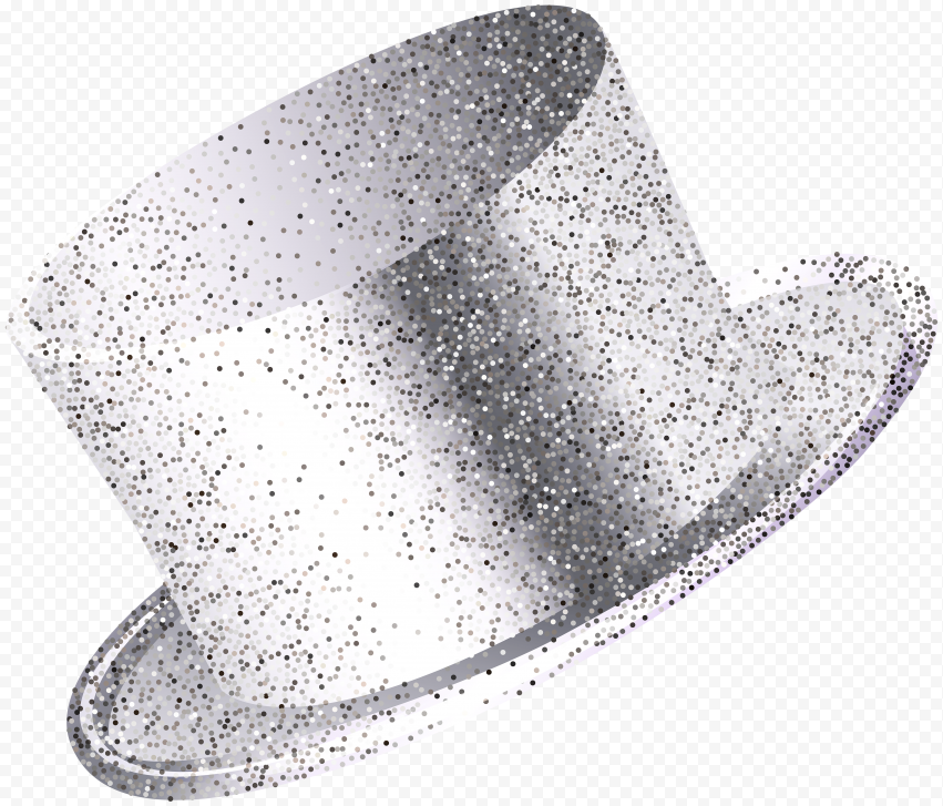 HD New Year Christmas Silver Glitter Hat PNG | Citypng