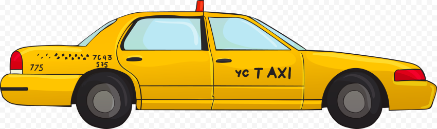 HD New York City Cartoon Cab Taxi Transparent PNG | Citypng