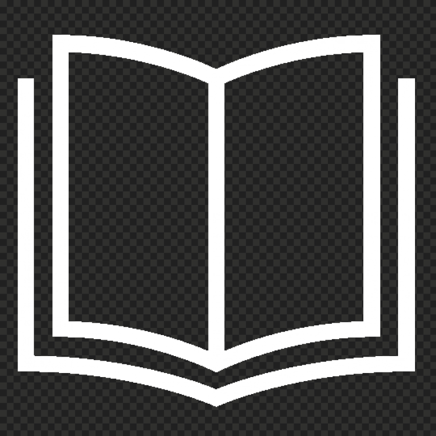HD Open Book White Icon Symbol Transparent Background | Citypng