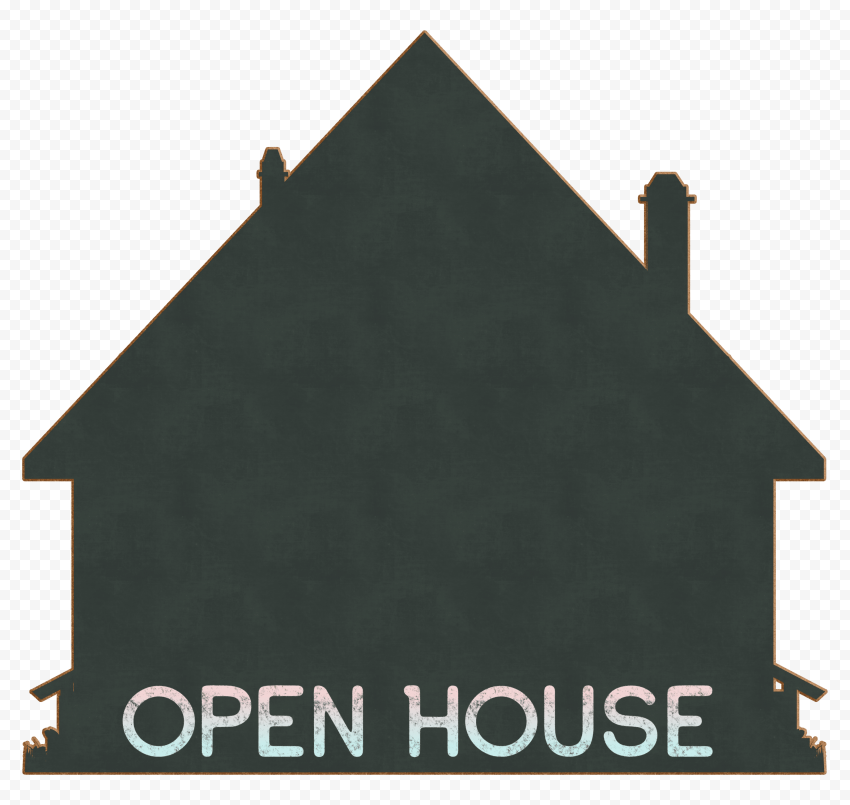 HD Open House Chalkboard Transparent PNG | Citypng