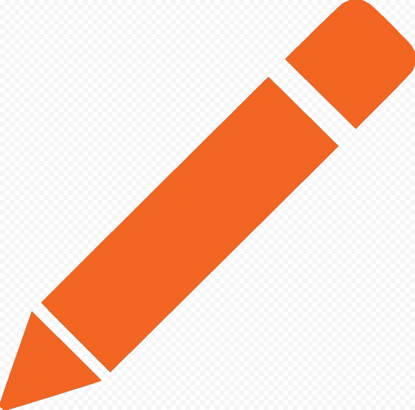 HD Orange Angle Pencil Icon PNG | Citypng