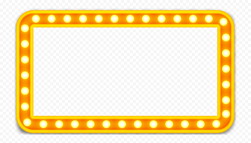 HD Orange Glowing Bulbs Frame PNG | Citypng