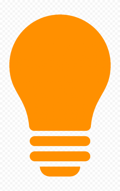 HD Orange Light Bulb Silhouette Icon PNG | Citypng