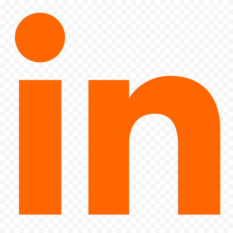HD Orange Linkedin IN Icon Text Symbol Sign PNG | Citypng