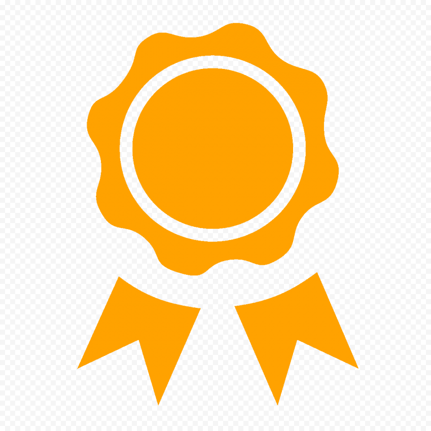 HD Orange Medal Ribbon Icon Transparent PNG | Citypng