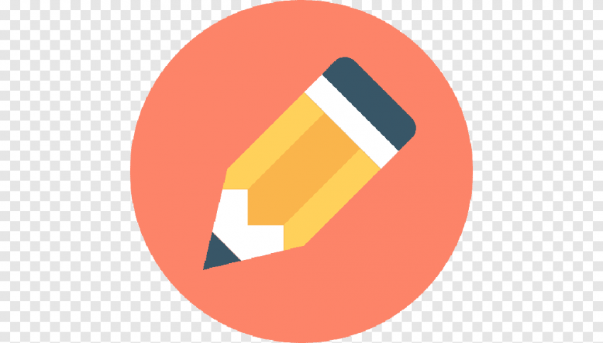 HD Orange Round Short Pencil Icon PNG | Citypng