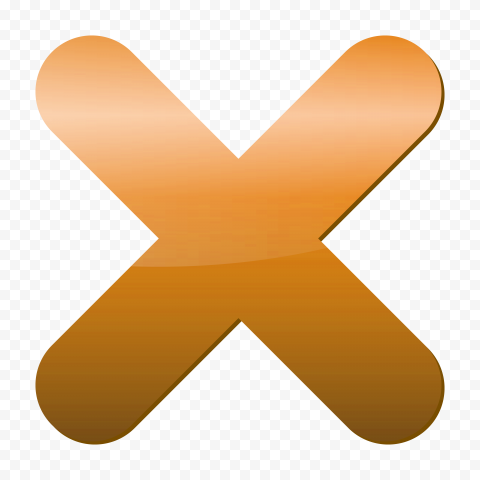 HD Orange X Cross Mark Icon PNG | Citypng