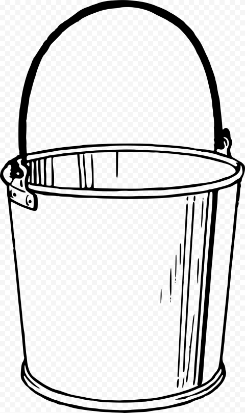 HD Outline Sketch Drawing Bucket PNG | Citypng