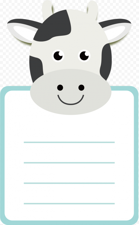 HD Paper Note Cow Illustration PNG | Citypng