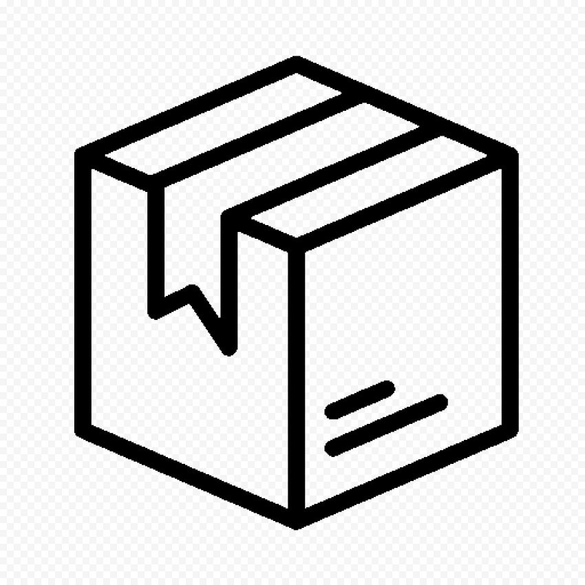 HD Parcel Black Box Package Icon Transparent PNG | Citypng