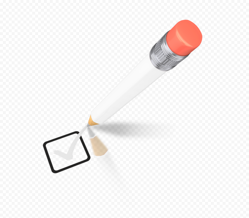 HD Pencil Drawing A White Tick Check Mark Icon PNG | Citypng