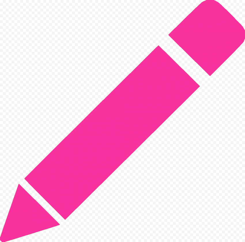HD Pink Outline Angle Pencil Icon PNG | Citypng