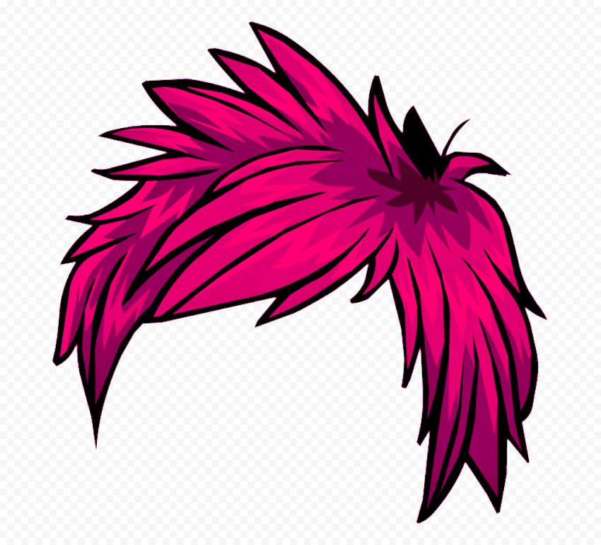 HD Pink Anime Hair Transparent Background | Citypng