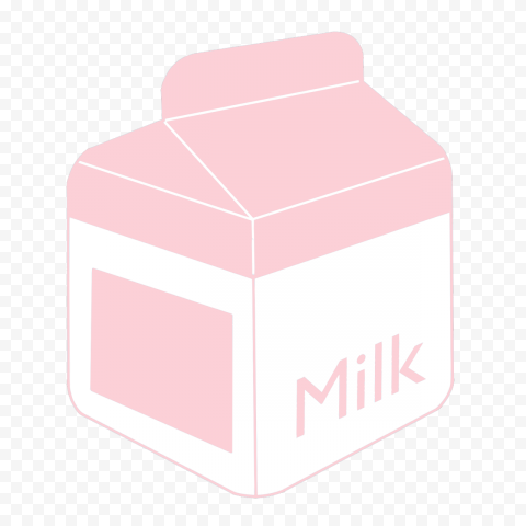 HD Pink Cute Cartoon Clipart Milk Box PNG | Citypng