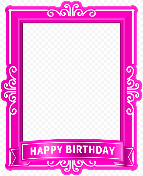 HD Pink Happy Birthday Poster Frame PNG | Citypng