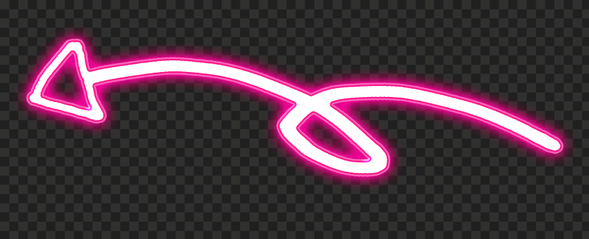 HD Pink Neon Line Hand Drawn Arrow Pointing Left PNG | Citypng