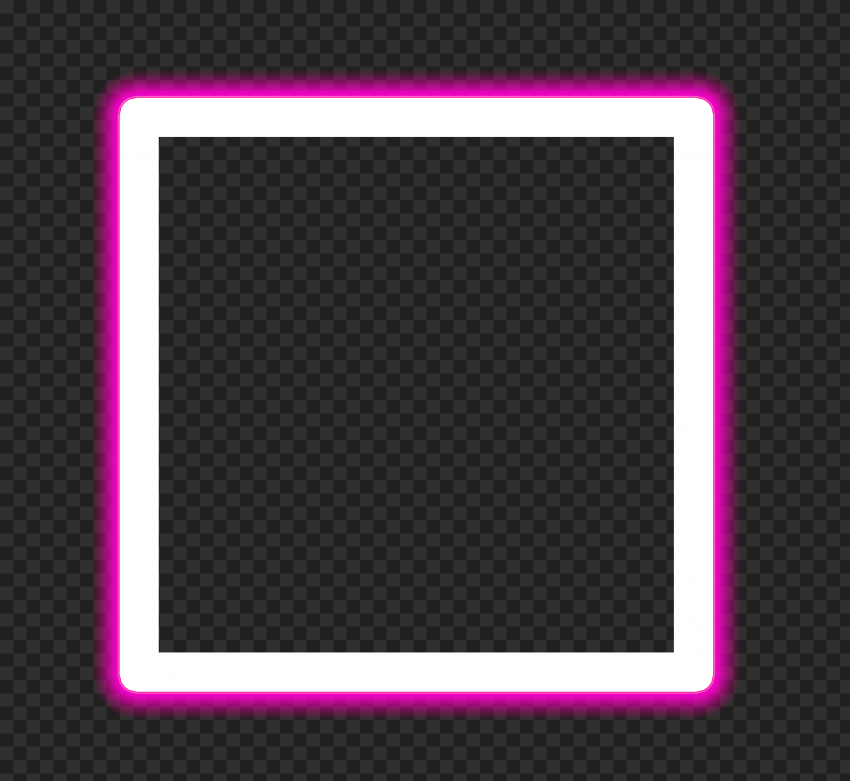 HD Pink Neon Square Frame Border PNG | Citypng