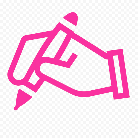 HD Pink Outline Angle Pencil Icon PNG | Citypng