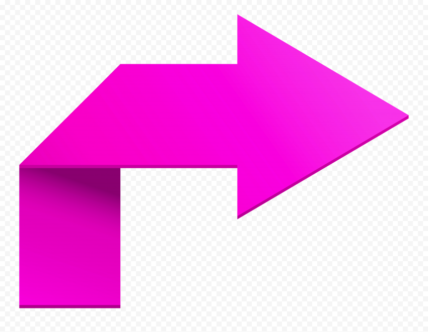 HD Pink Turn Right Arrow Sign Icon Symbol PNG | Citypng