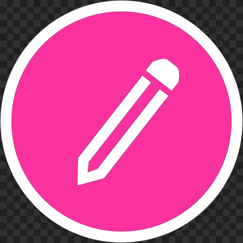 HD Pink Round Icon Contains Pencil and Ruler PNG | Citypng